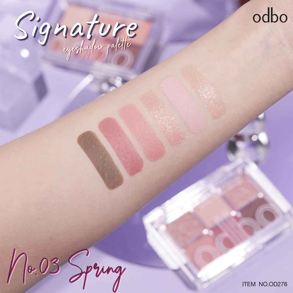 โอดีบีโอ ซิกเนเจอร์ อายแชโดว์ พาเลท ทาตา 4.8g OD276 odbo Signature Eyeshadow Palette - DE ...