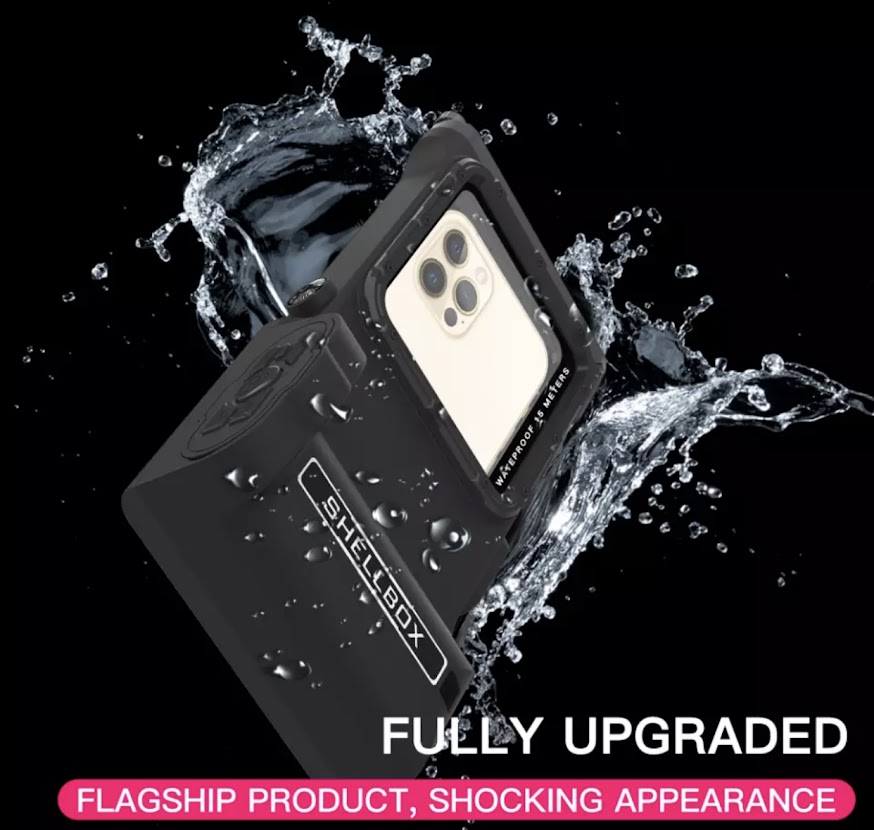 เคสกันน้ำสำหรับ5-6.9นิ้วโทรศัพท์ SHELLBOX GENERATION 2ND แท้100 Waterproof Diving Case 50 ฟุต15 ...