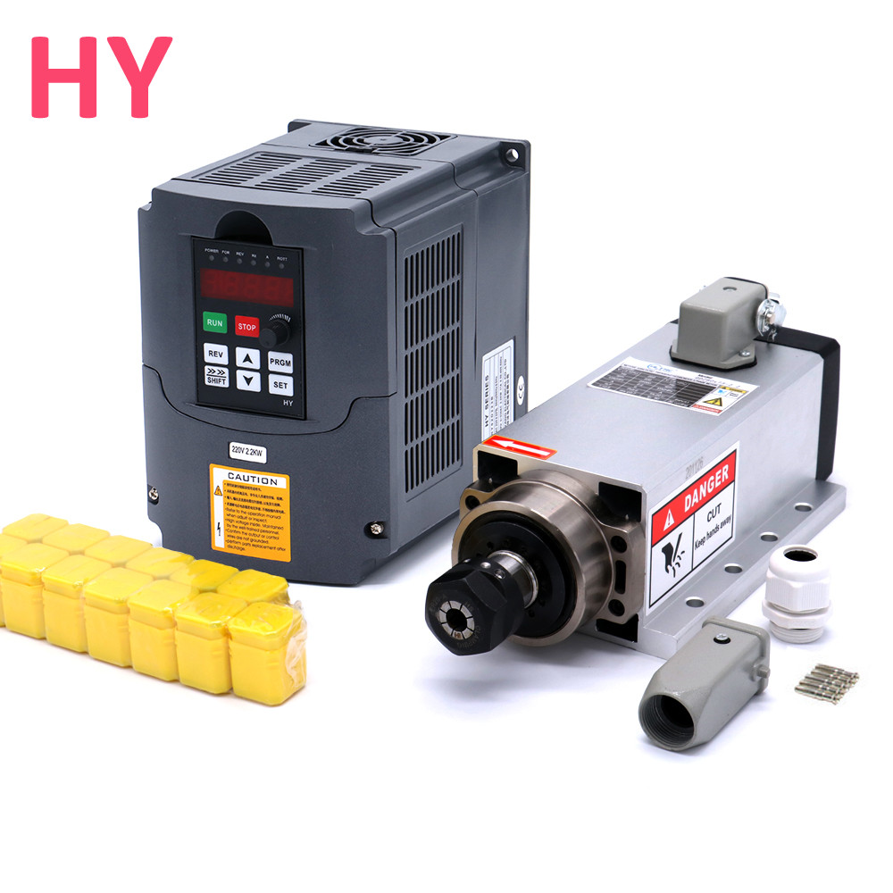 Free shipping 4 bearings ER20 cnc spindle motor 2.2KW 220V 380v ...