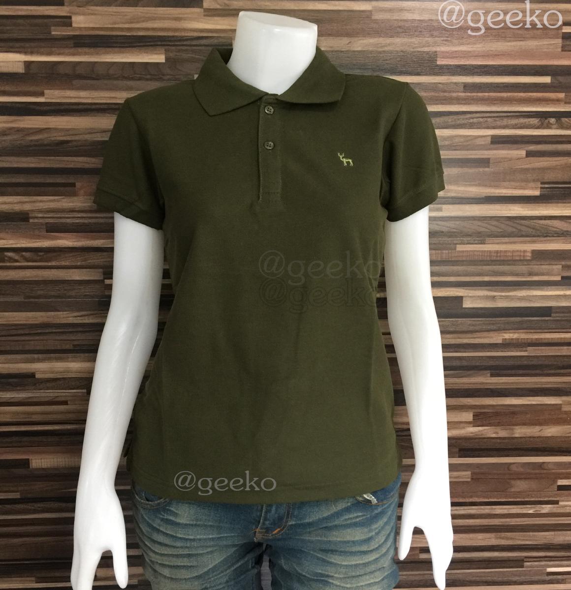 เสื้อโปโลชาย สีเขียวขี้ม้า สีพื้นแบบชาย เป็นทรงตรงมาตรฐาน มีกระเป๋าที่หน้าอก Men Polo Shirts ...