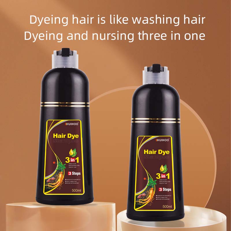 จัดส่งได้ทันที แชมพูปิดผมหงอก HUIHOO ปริมาณ 500 ml หยุดหงอก ไม่ต้องย้อมแค่สระ หงอกหายทันที ผมดำ ...