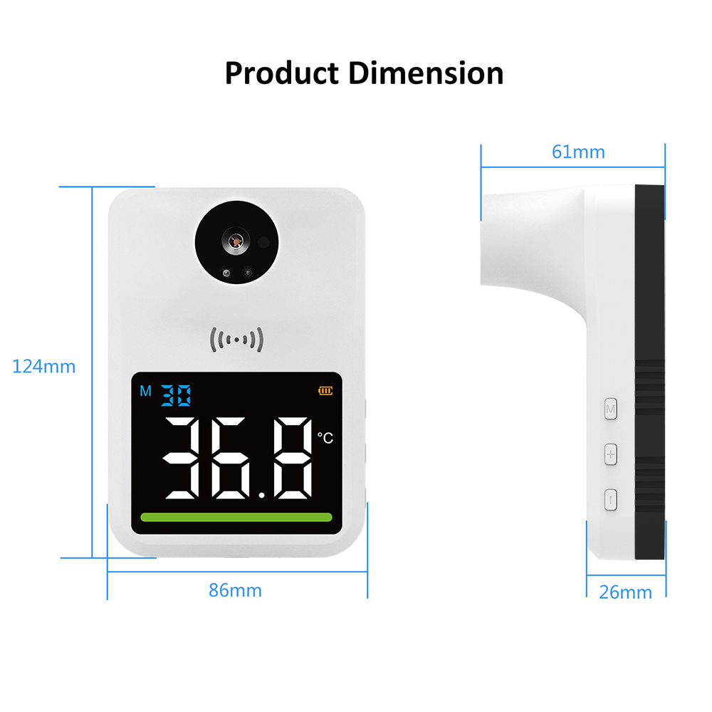 Wall Mounted Non-contact IR Thermometer with Multi-Language Voice ...