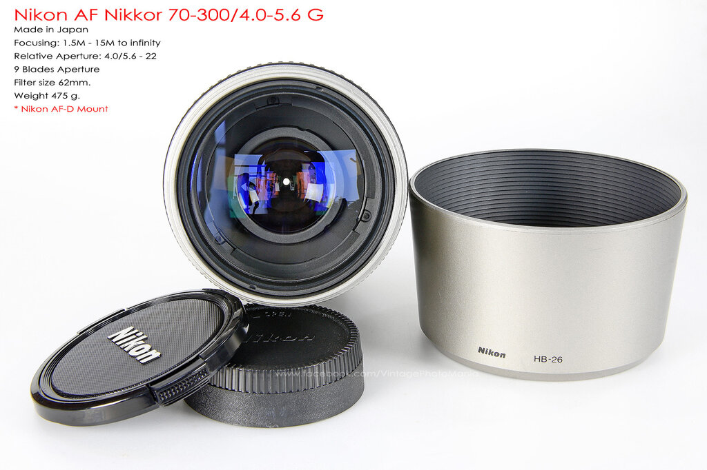 Nikon AF Nikkor 70-300/4.0-5.6 G *Nikon AF-D Mount - VintagePhotoMania ...