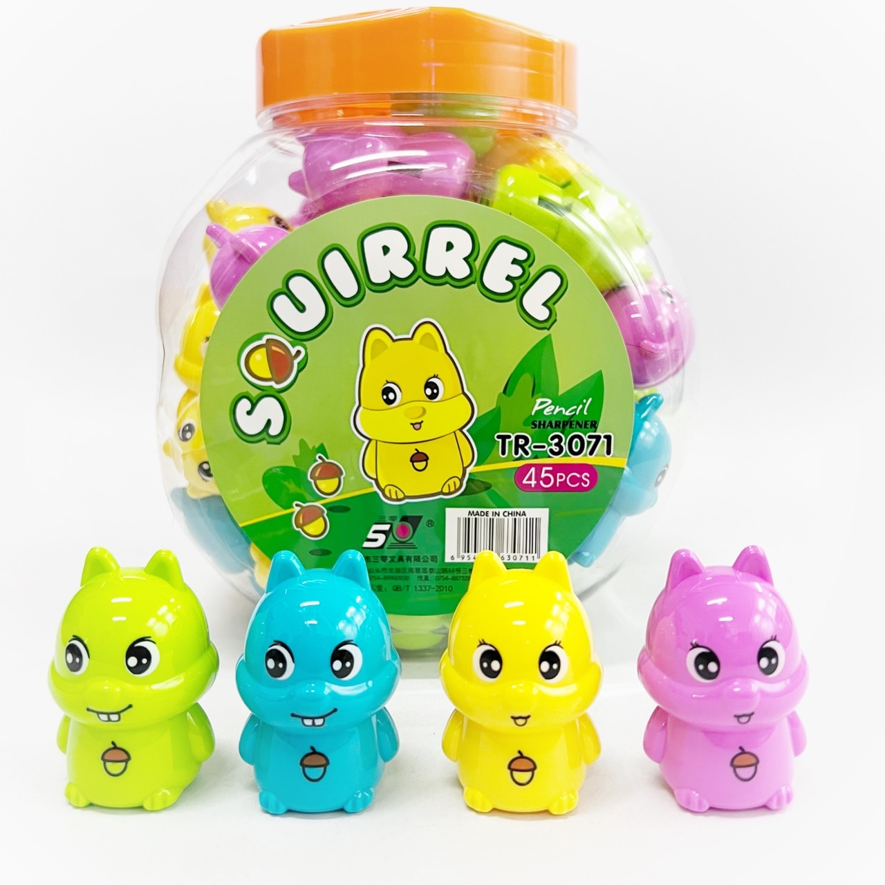 กบเหลาดินสอรูเดียว รูปกระรอก TR-3071 Squirrel Pencil Sharpener 4สี ...