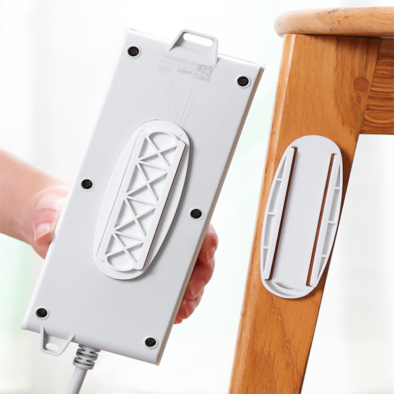 Seamless Punch Free Plug Sticker Holder Wall Fixer Power Strip Holders ...