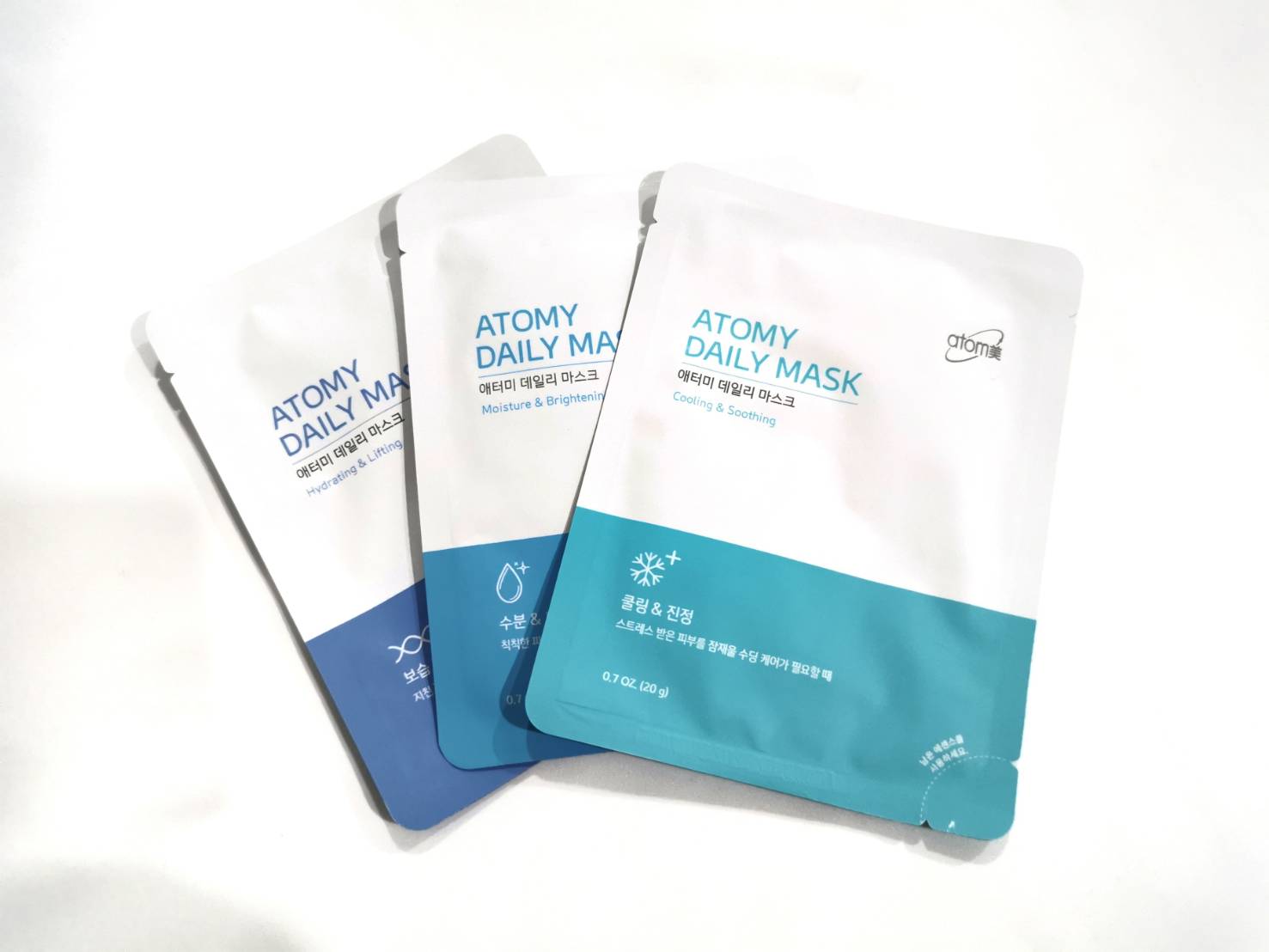 มาส์กแผ่นเกาหลี Atomy Mask Sheet 3 สูตร Korean Premium Facial Mask 1 ...