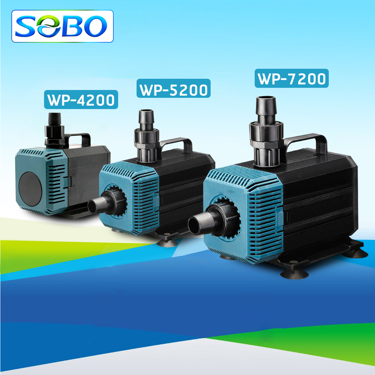 SOBO รุ่น WP-4200 WP-5200 WP-7200 ปั๊มน้ำตู้ปลา บ่อปลา ทำน้ำพลุ น้ำตก บ่อปลา - MixASale