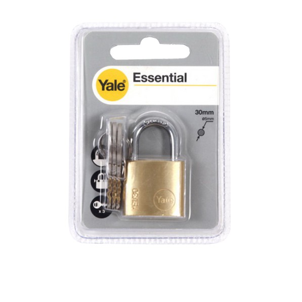 กุญแจคล้องทองเหลืองแท้ YALE รุ่น Essential Series - SOLUMAT SHOP - ThaiPick