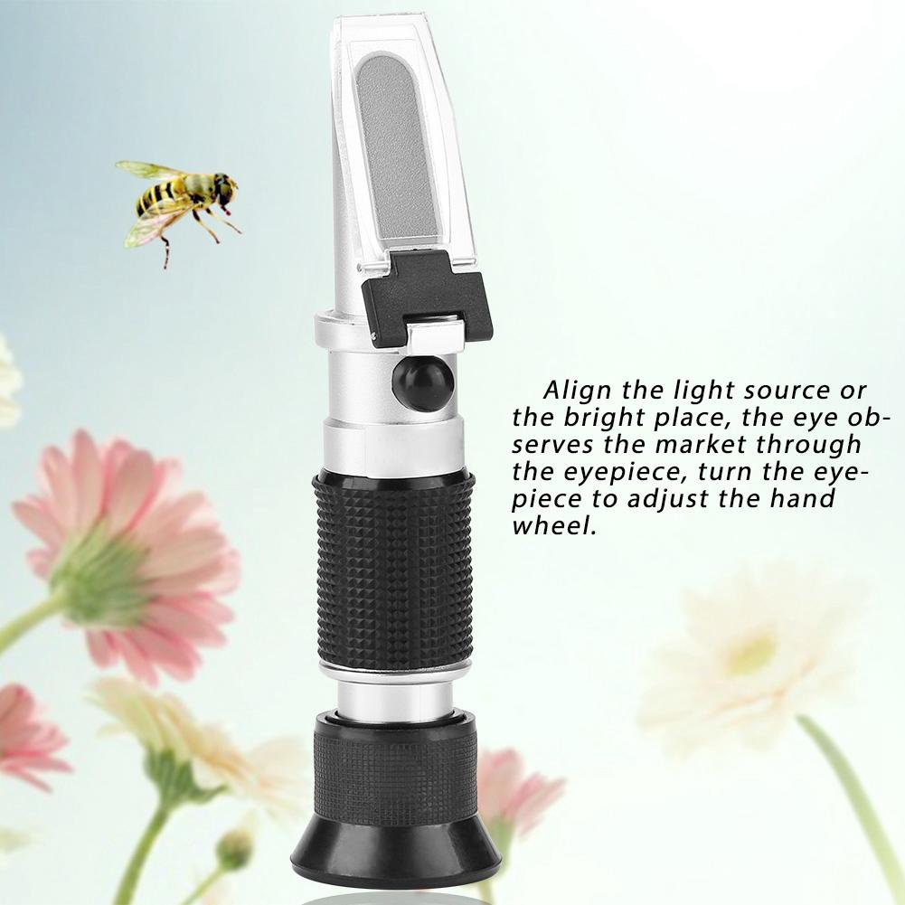 58 ~ 90% Brix Bee Honey Refractometer เครื่องทดสอบการเลี้ยงผึ้งเครื่องวัดความเข้มข้นของน้ำผึ้ง ...