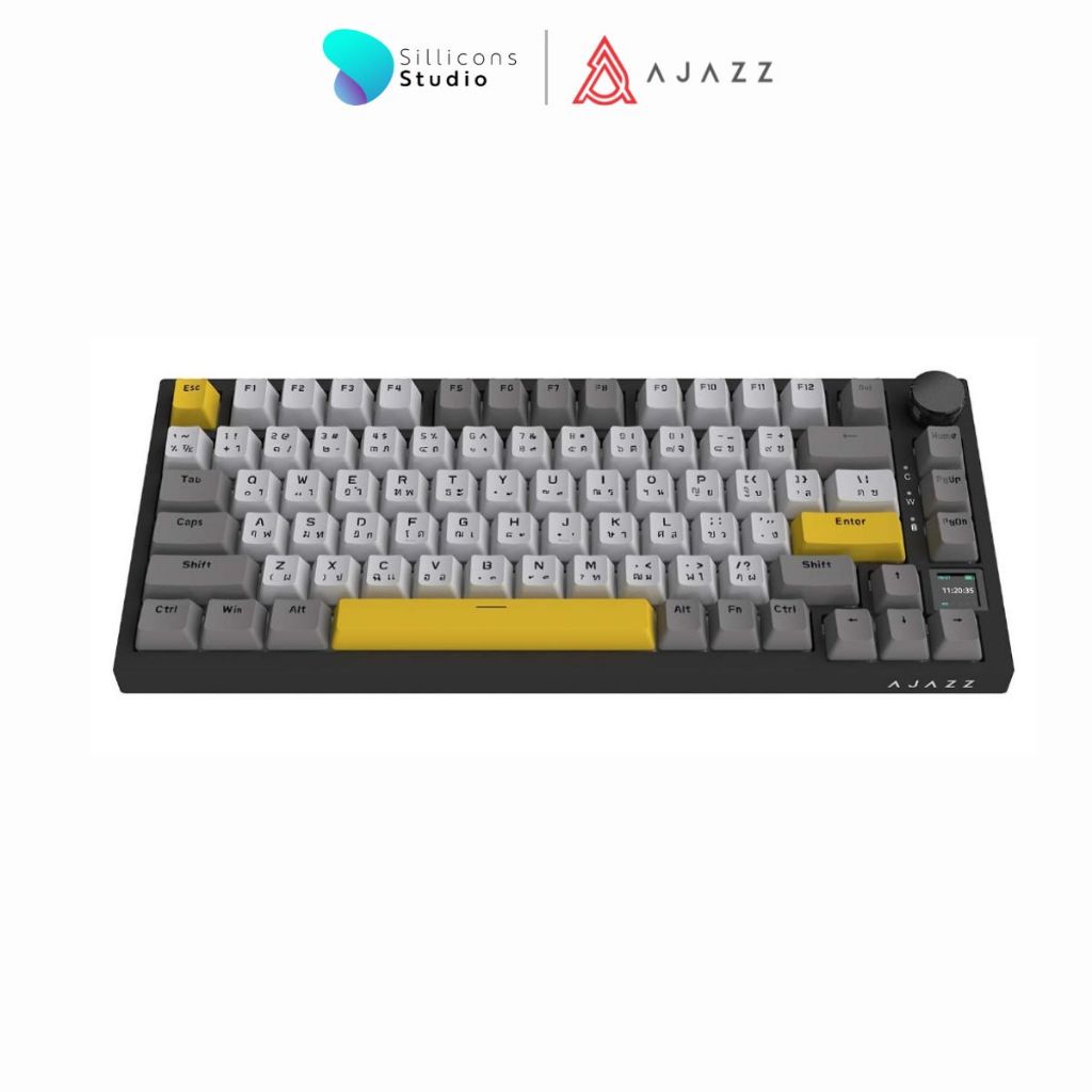 Ajazz AK820 Pro Gaming Keyboard หน้าจอ TFT Tri-Mod RGB Flying Fish ...