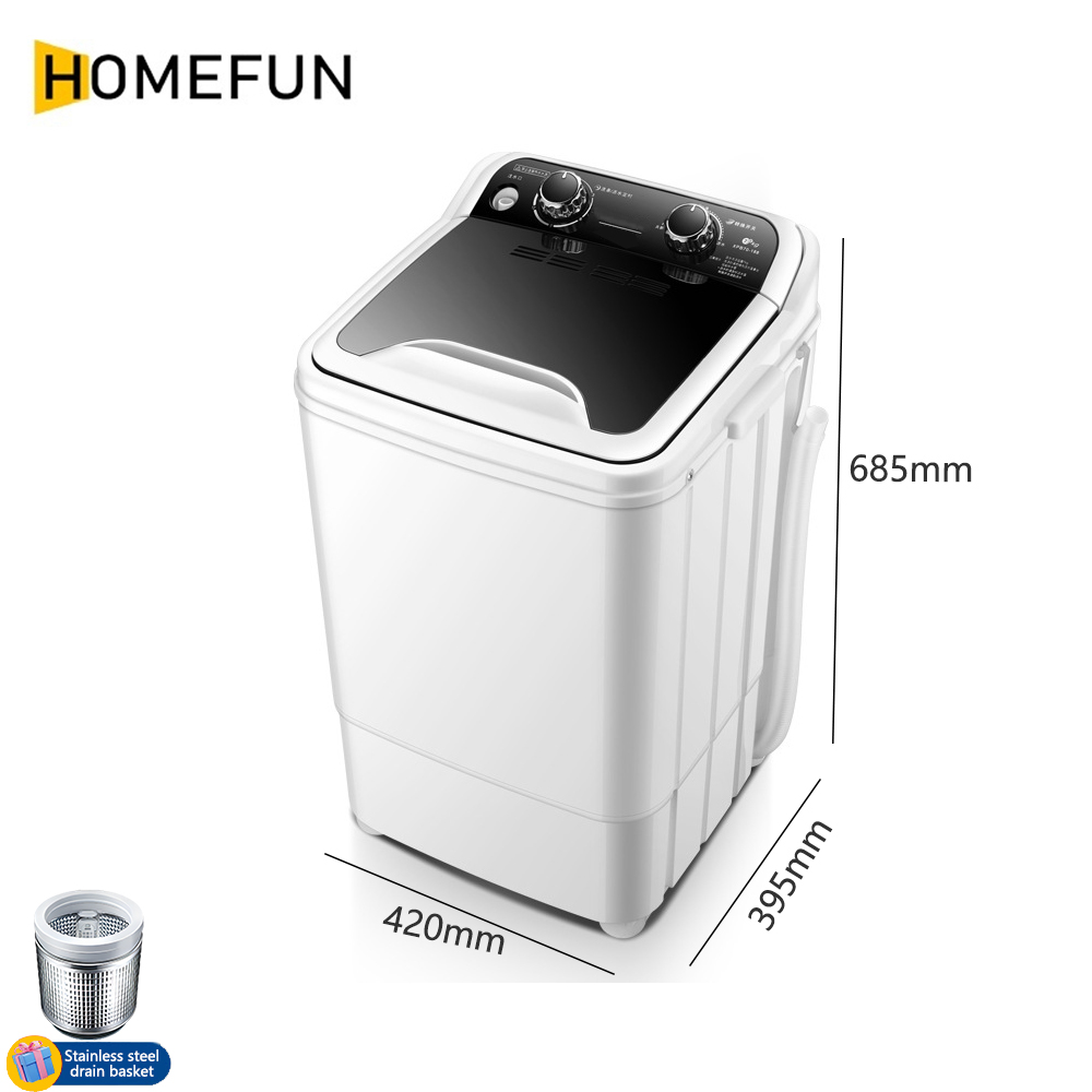 HOMEFUN เครื่องซักผ้ามินิฝาบน 8KG ความจุขนาดใหญ่ ถังซักเดียวขนาดเล็ก เครื่องฆ่าเชื้อ ...