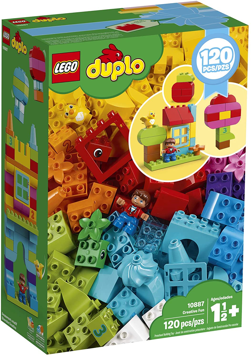 LEGO DUPLO Classic Creative Fun 10887 Building Block Toy Kit New 2020 ...