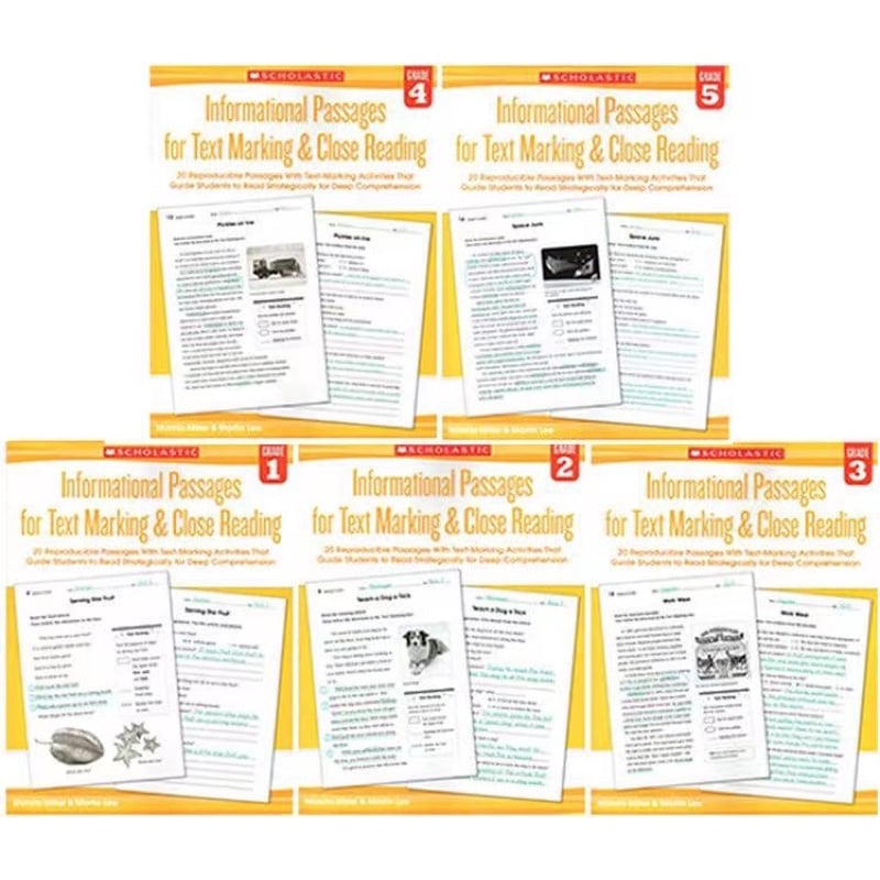 Informational Passages for Text Marking Close Reading Grade 1-6 - kidsbookcm - ThaiPick