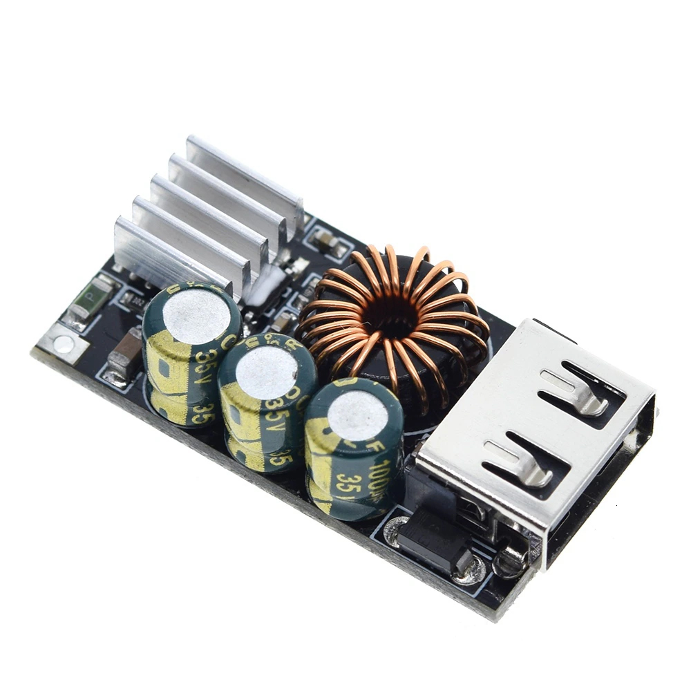 บอร์ดชาร์จไฟมือถือ DC Buck Module 6V-30V to QC3.0 Single USB Mobile ...