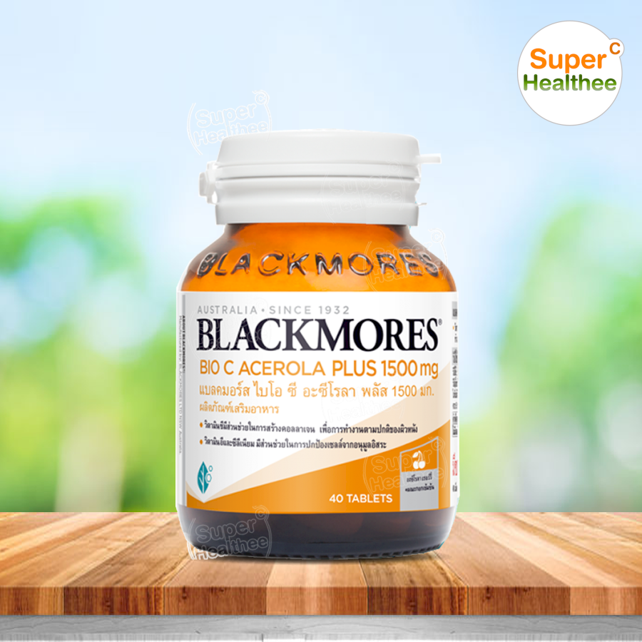 Blackmores bio c acerola plus 1500mg 40 เม็ด แบลคมอร์ส ไบโอ ซี อะซีโรลา ...
