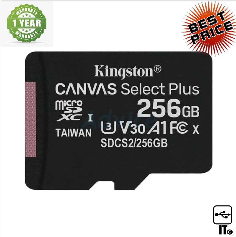 Kingston Micro SD Card 32,64,128,256GB (SDCS2) Canvas Select Plus ...