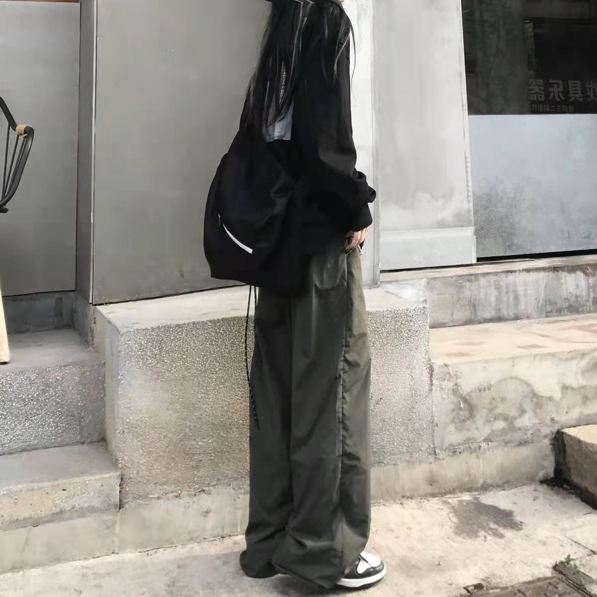 Luna shopกางเกงแฟชั่นผู้หญิงกางเกงลำลองสีดำ กางเกงเอวสูง ใส่แล้วเท่มี ...