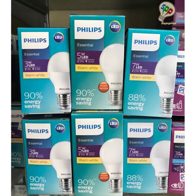 โปรโมชั่น 1 แถม 1 Philips หลอดไฟ LED ฟิลิปส์ รุ่น Essential แสงขาว/ แสง ...