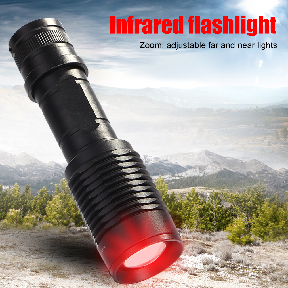 IR 850nm LED Infrared Flashlight Light Night Vision Zoomable Hunting ...