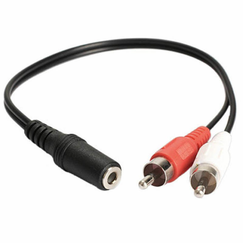เคเบิล Accessory Universal 3.5mm Stereo Audio Female Jack to 2 RCA Male ...