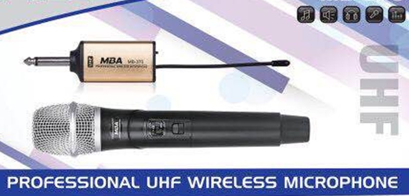 MBA Electronic ไมโครโฟน ไมค์ลอย ไมค์ถือเดี่ยว Microphone UHF 100% MB ...
