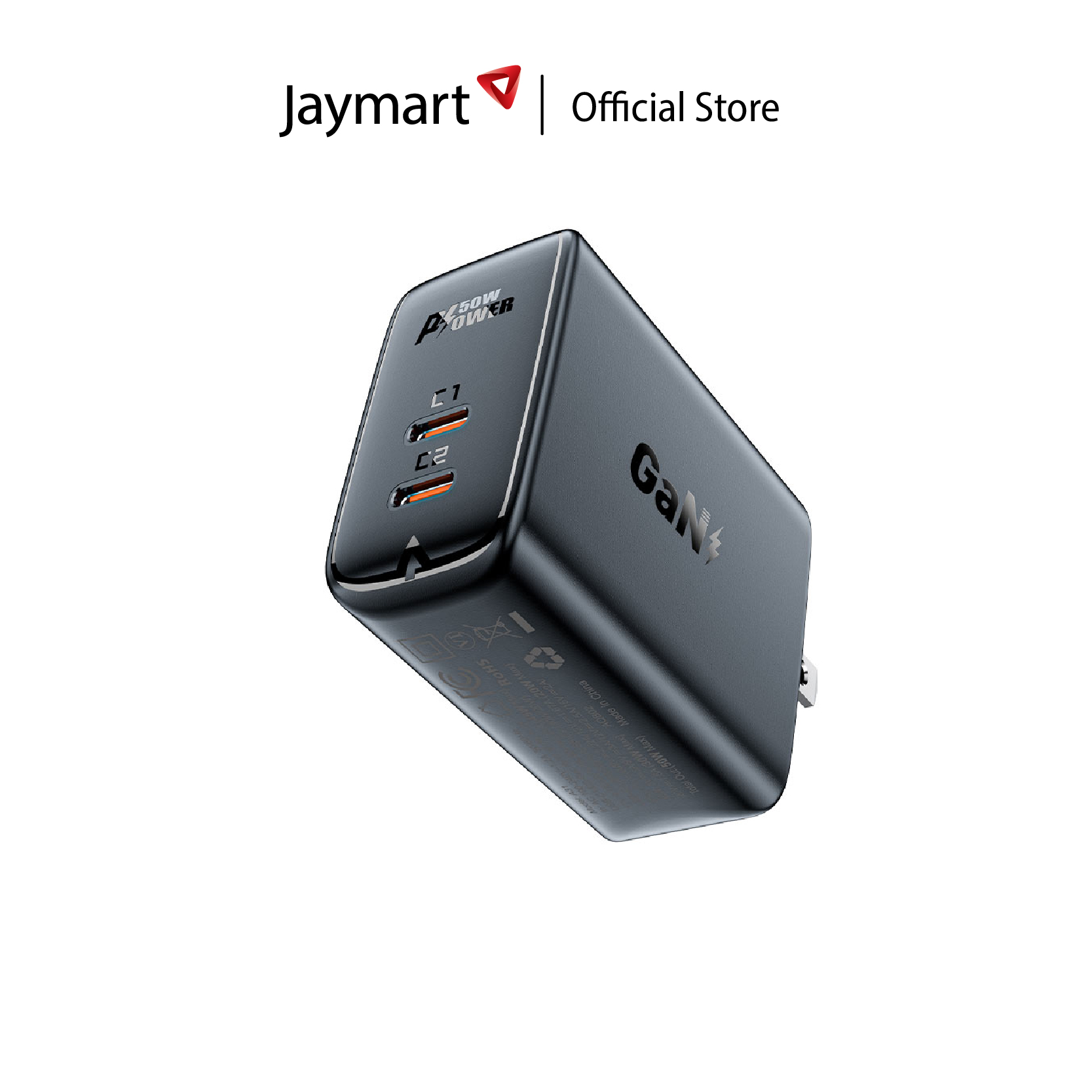 ACEFAST PD50W GaN Dual Port USB-C 2 Port (US) A31 Black (รับประกันศูนย์ 1 ปี) By Jaymart ...