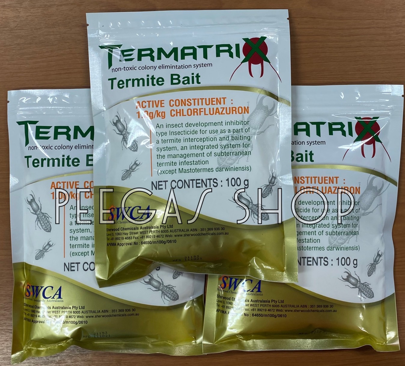 กำจัดปลวก เหยื่อปลวก อาหารปลวก Termatrix ขนาด 100 กรัม ตายยกรัง พร้อมแพ็คเกจรูปลักษณ์ระดับพรีเมี ...