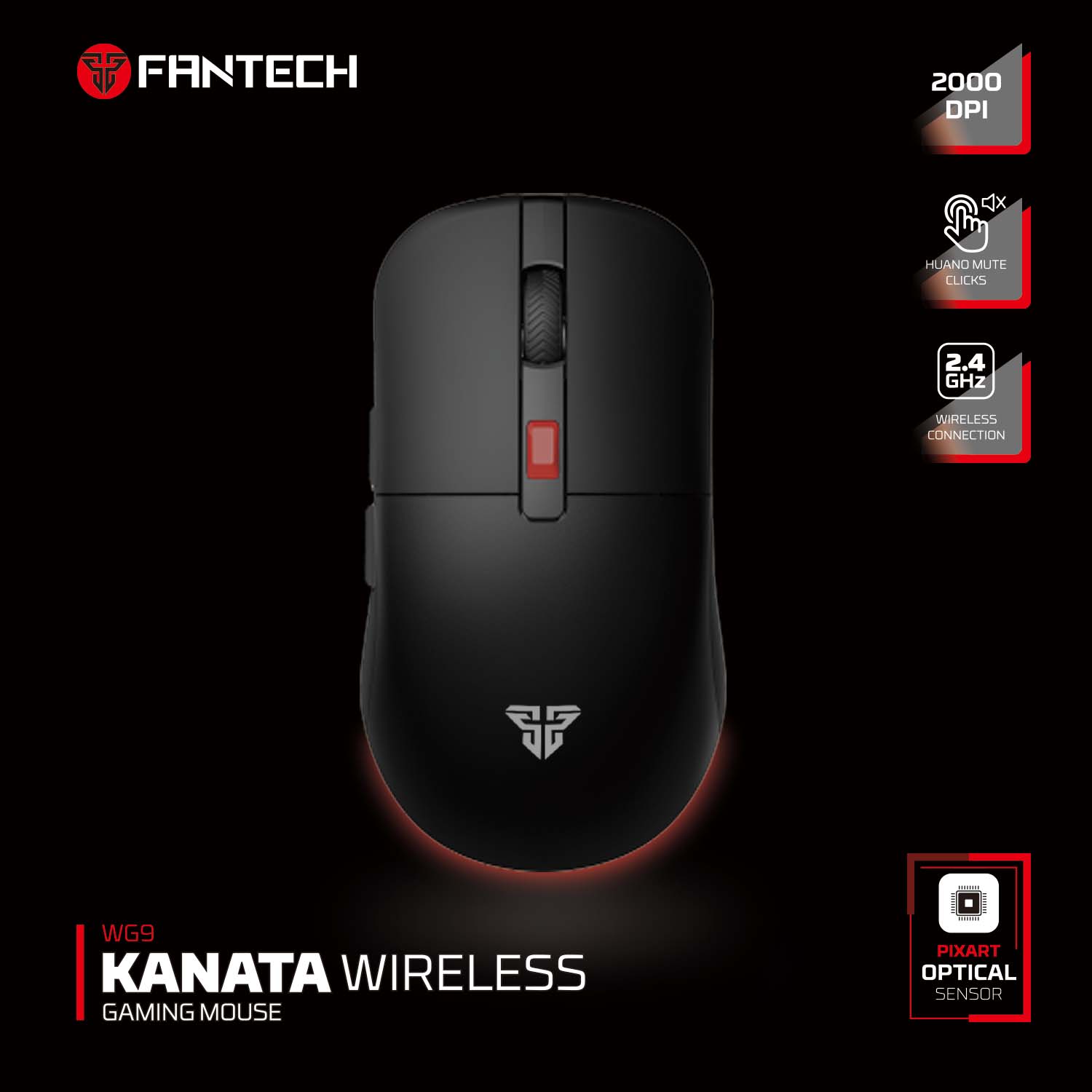 FANTECH WIRELESS MOUSE เมาส์เกมมิ่งไร้สาย Optical ความแม่นยำสูงปรับ DPI ...