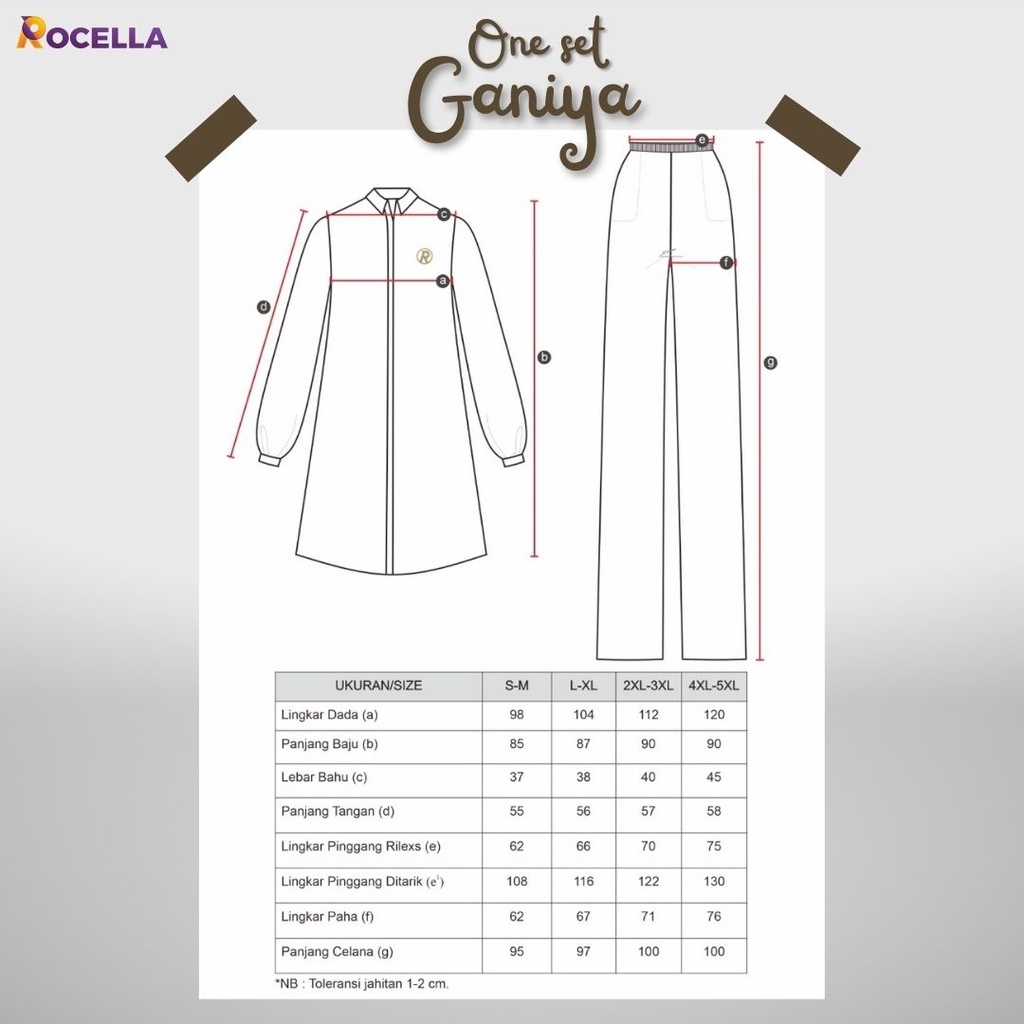 ☋卐ஐ Rocella ONE SET GANIYA ชุดเซตผู้หญิง ชุดทํางาน ชุดลําลอง ชุดเซต ...