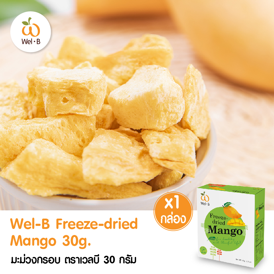 Wel-B Freeze-dried Mango 30g. (มะม่วงกรอบ ตราเวลบี 30 กรัม) - ฟรีซดราย ...