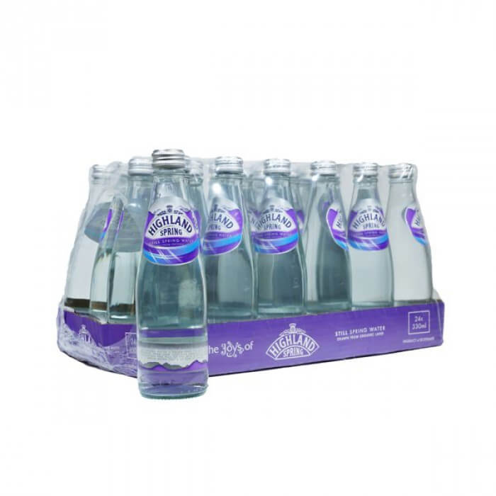 (3 ลัง=72 ขวด)Highland Spring Still Spring Water (Glass) 330ml ไฮแลนด์ ...