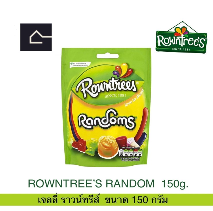 Rowntree's Random แบบถุงตั้ง ขนาด 150 กรัม(g.) Jelly เยลลี่เคี้ยวหนึบ ...