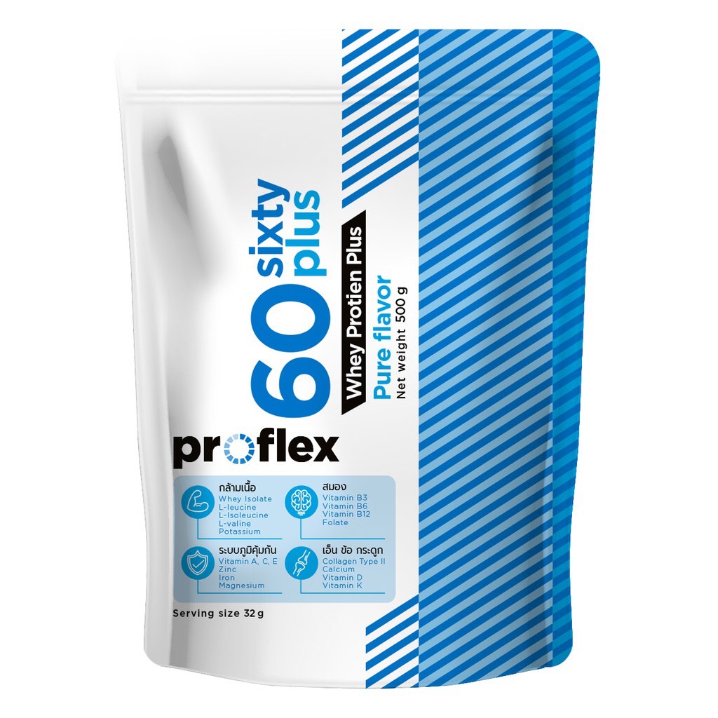 ส่งฟรี Proflex whey protein 60 สารอาหารครบ เวย์โปรตีน sixty plus สำหรับผู้สูงอายุ สำหรับผู้ใหญ่ ...