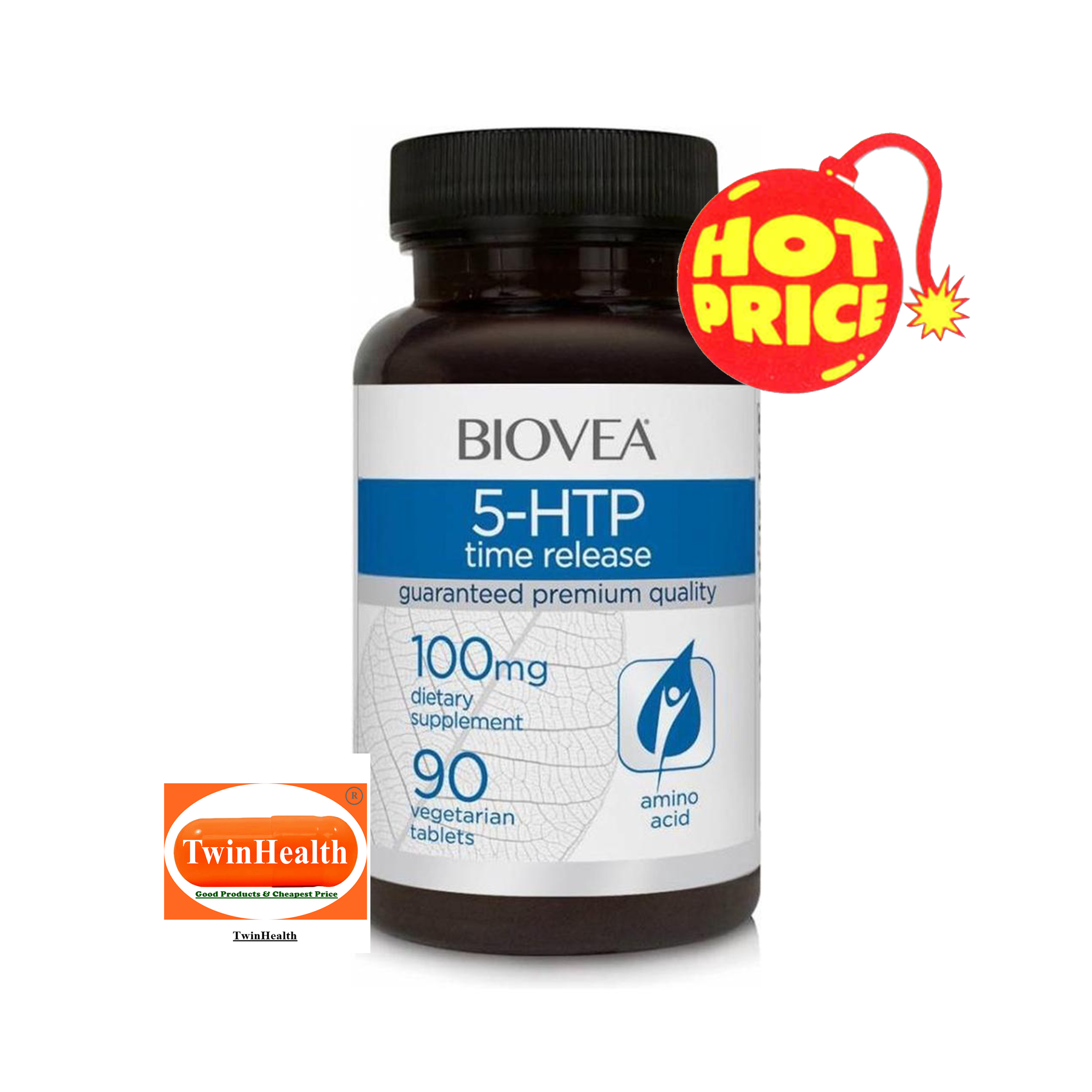 BIOVEA 5-HTP (Time Release) 100 mg / 90 Tablets | Lazada.co.th