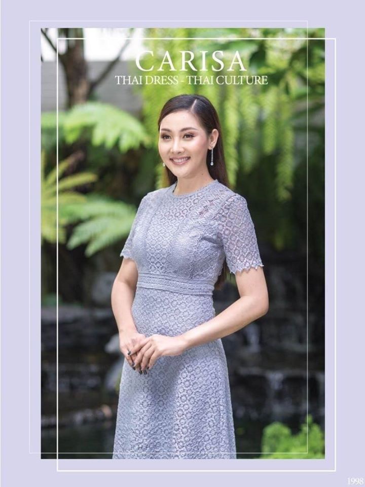 Carisa ชุดเดรสผ้าลูกไม้โทนสีpastel เนื้อผ้าอย่างดี ซับในเรียบร้อย [1998 ...