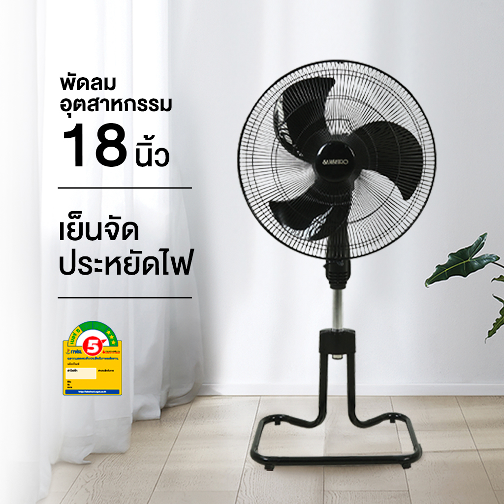 ของแท้100 2เครื่อง TVD Sanshiro พัดลมตั้งพื้น 18นิ้ว ปรับระดับ ลมแรง ...