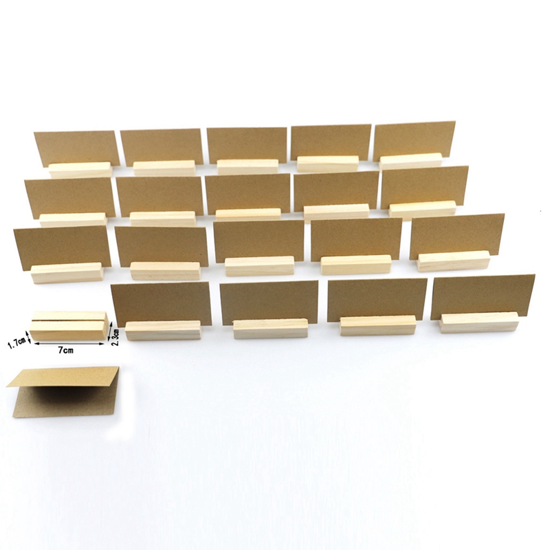40PCS Note Clip Decoration Home Message Card Holder Wooden Handicraft ...