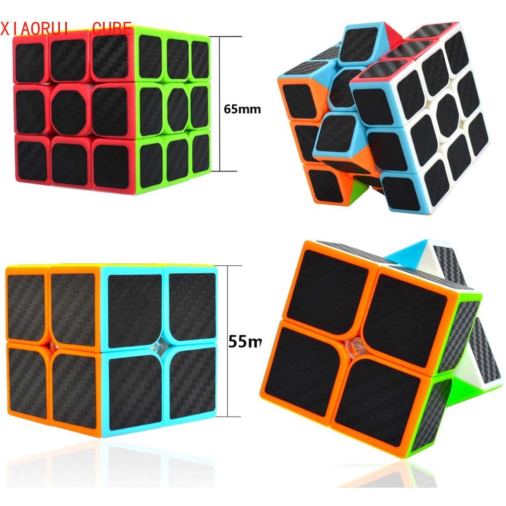 Speed Magic Cube Set 2 Pack, 2x2 3x3 Speed Bundle Magic Cube Puzzle ...