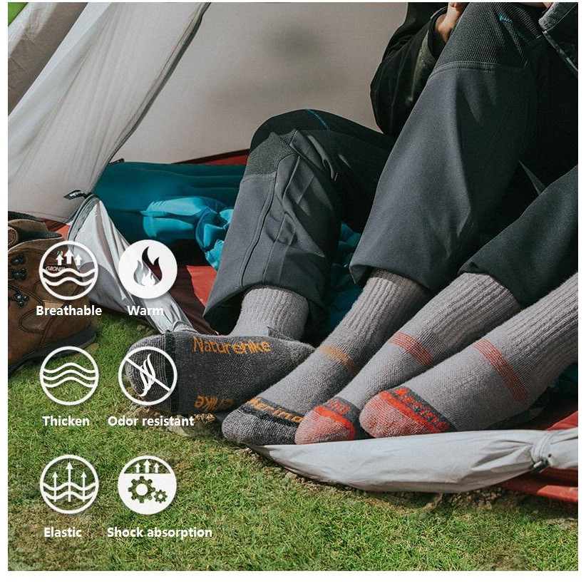 ถุงเท้ากันหนาว Merino Wool Socks Shock-Absorbening - Naturehike ...