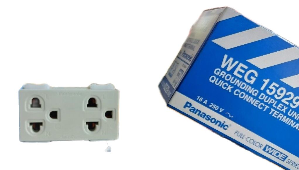 ปลั๊กกราวน์คู่ เต้ารับกราวด์คู่ Panasonic รุ่น WEG 15929 สีขาว ของแท้ ...