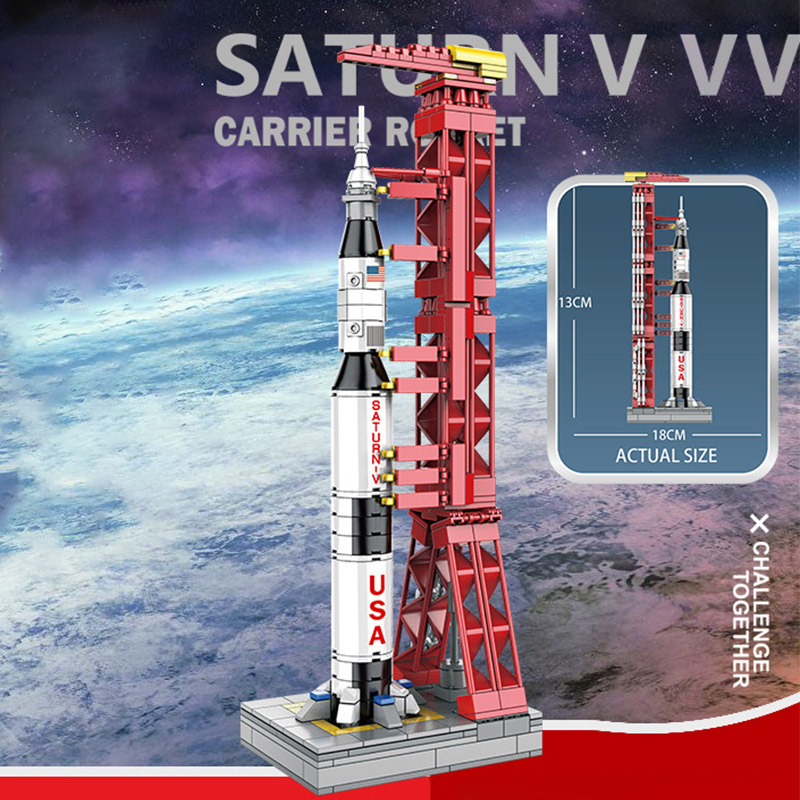 Technical Series Apollo 11 Saturn V Space Rocket Model Building Blocks ...