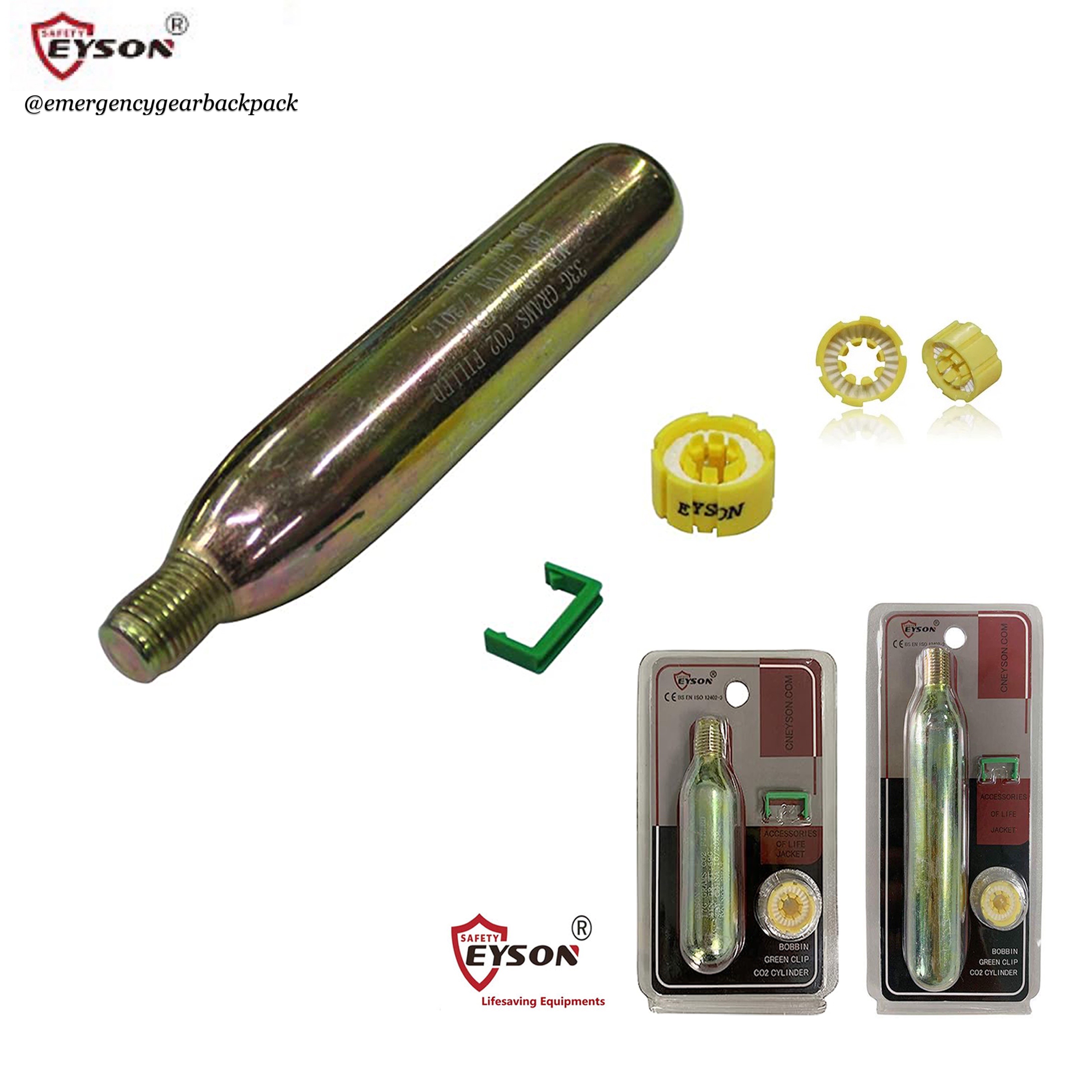 EYSON Co2 Cylinder 33g Life Jacket Re-arming Kit CE Certified - emergencygearbackpack - ThaiPick