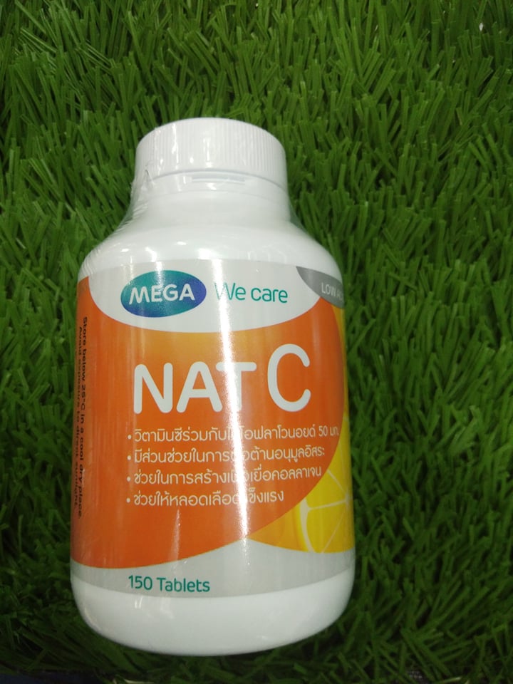 สินค้าแนะนำ Mega We Care NAT C วิตามินซี 1000MG (150 เม็ด) ราคาเพียง ...