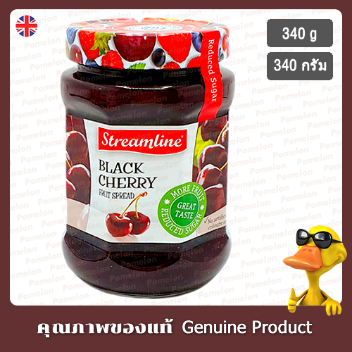 สตรีมไลน์แยมเชอร์รี่ดำ 340กรัม (น้ำตาลน้อย) - Streamline Black Cherry ...