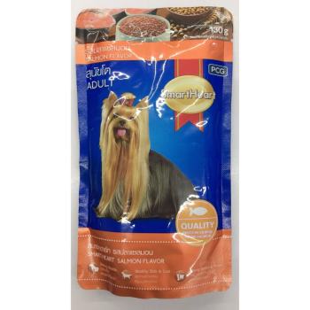 [พิเศษ] Smartheart Pouch สุนัขโต รสปลาแซลมอนในน้ำซอส 130g ( 12 units ...