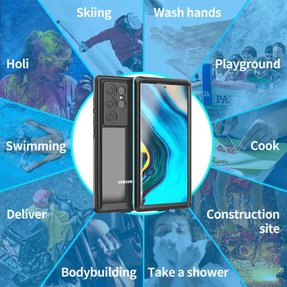 IP68 Waterproof Case For Samsung Galaxy S22 Ultra S22 Plus 360 Full ...