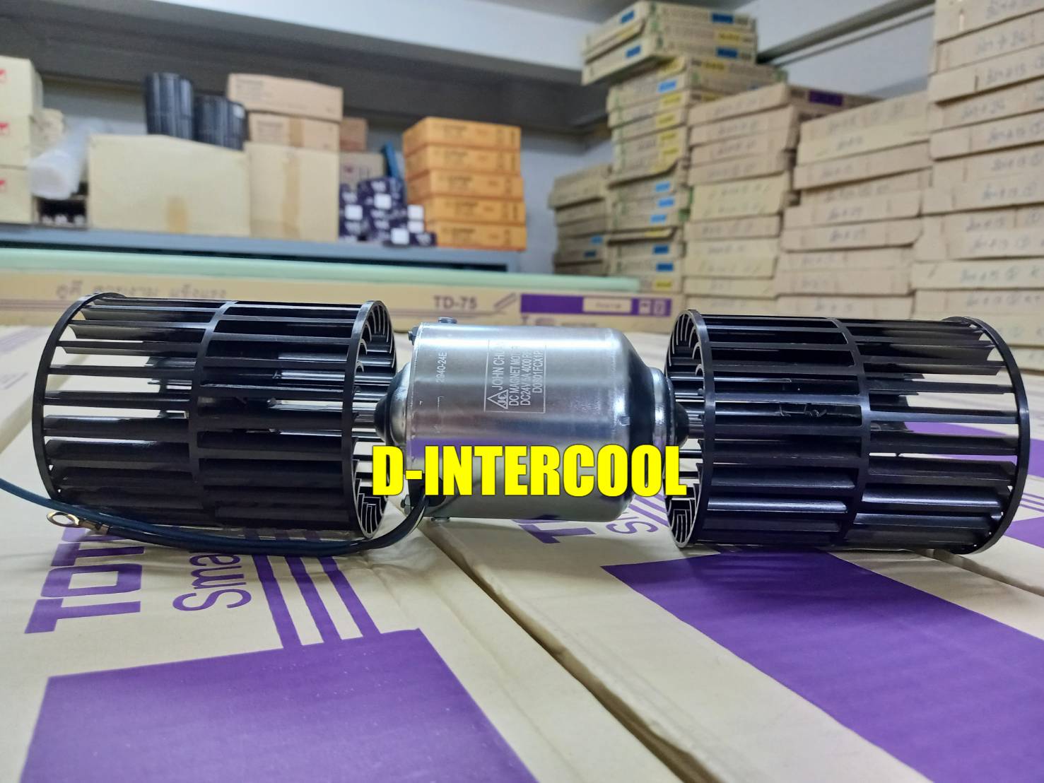 (ของใหม่ ลดล้างสต็อก) โบเวอร์แอร์รถยนต์ 2 แกน,โบเวอร์พร้อมใบพัด,พัดลมแอร์ 4000รอบ 24V. ยี่ห้อ ...