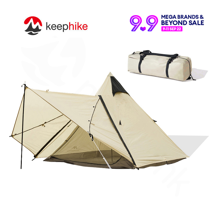 keephike Indian เต้น เต๊นท์ เต้นท์แคมปิ้ง เต็นท์นอน เต็นท์กระโจม(ขนาด 3 ...