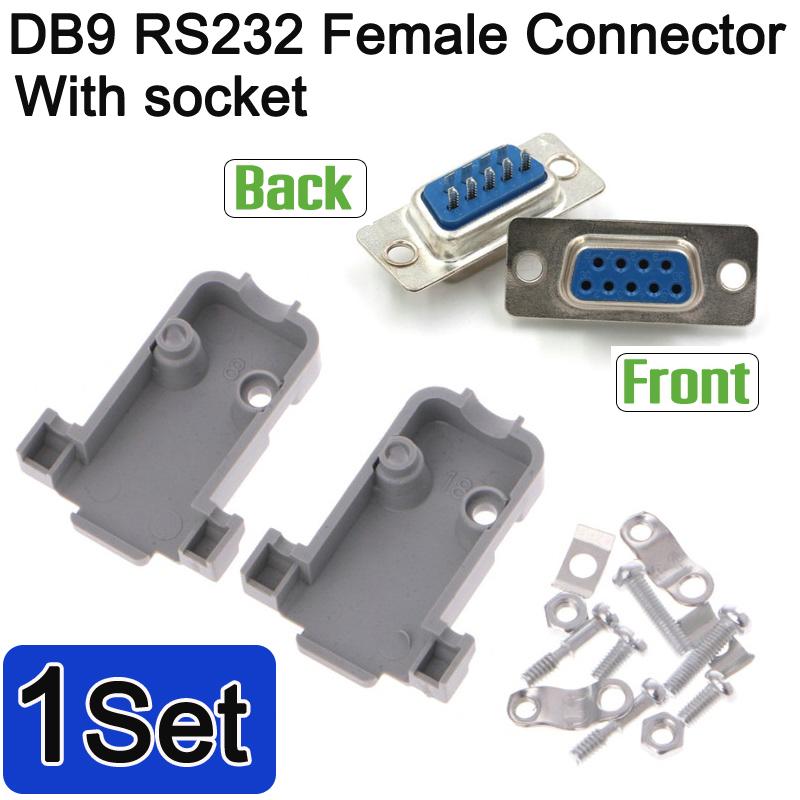 ชุดหัวประกอบ DB-9 DB9 RS232 Male Female Connector with socket D-Sub 9 ...