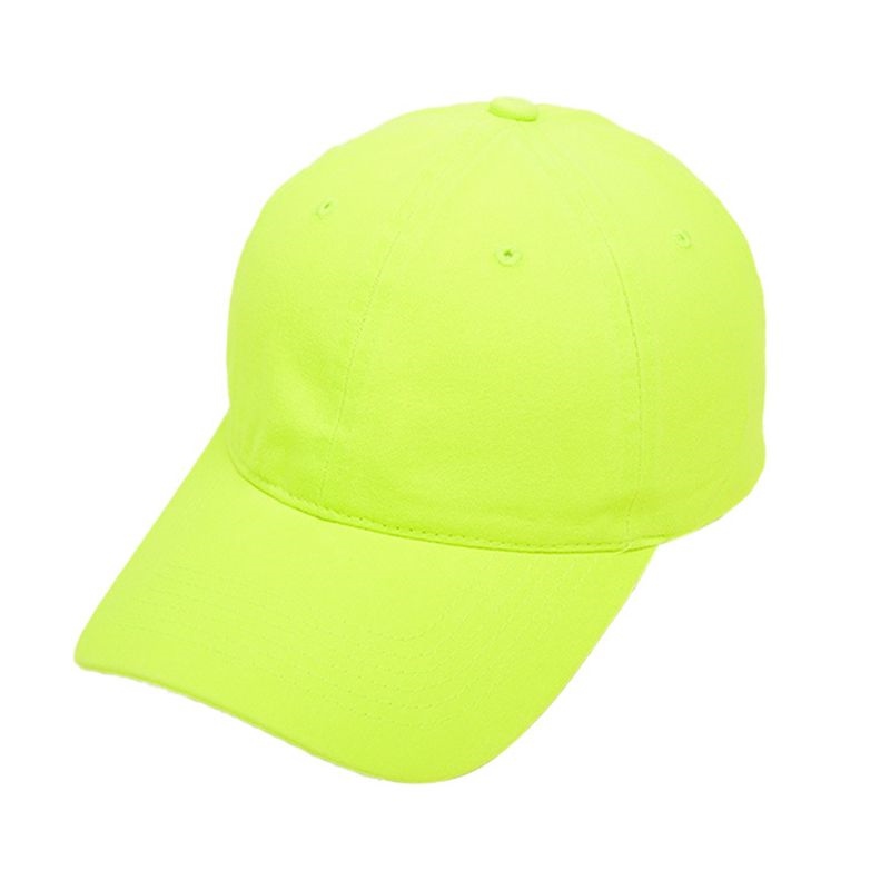 Unisex Fluorescent Neon Baseball Cap Bright Solid Color Outdoor ...